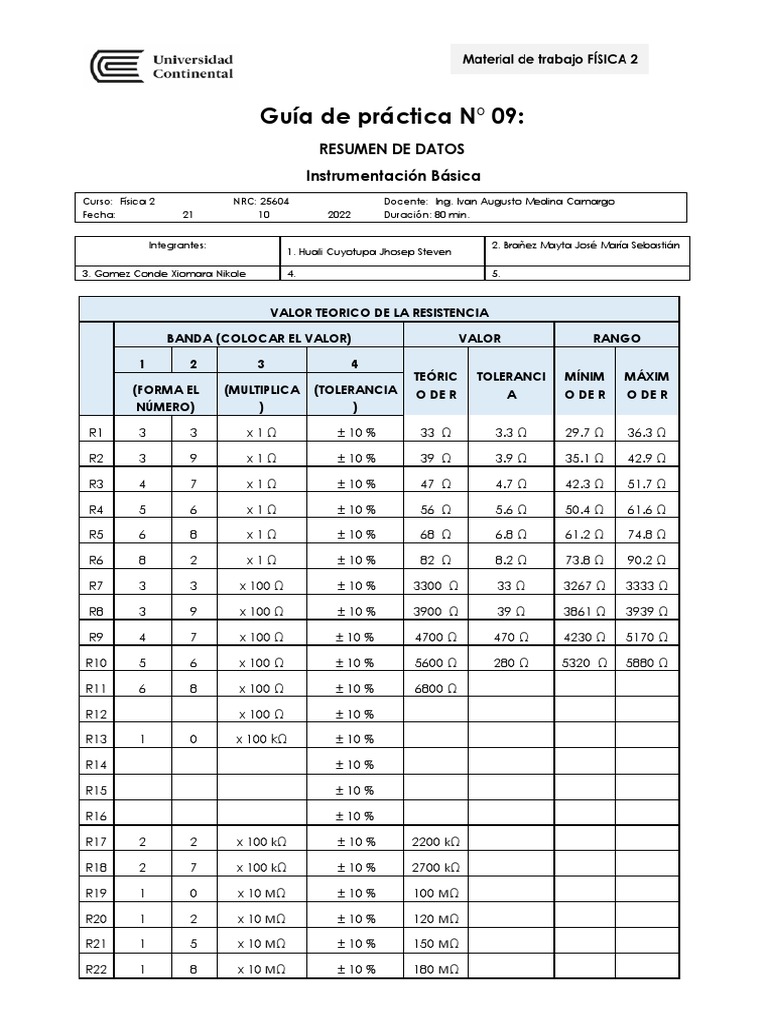 Lab #09 - Instrumetacion Basica (Virtual) 03 | PDF