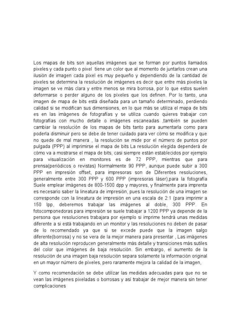 1.7 Procesamiento de Mapas de Bits. | PDF | Resolución de imagen | Píxel