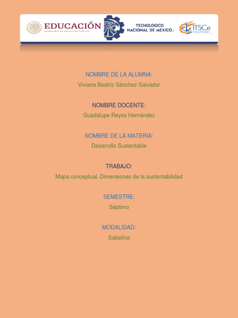 Mapa Conceptual. Dimensiones de La Sustentabilidad | Descargar gratis PDF | Sustentabilidad ...