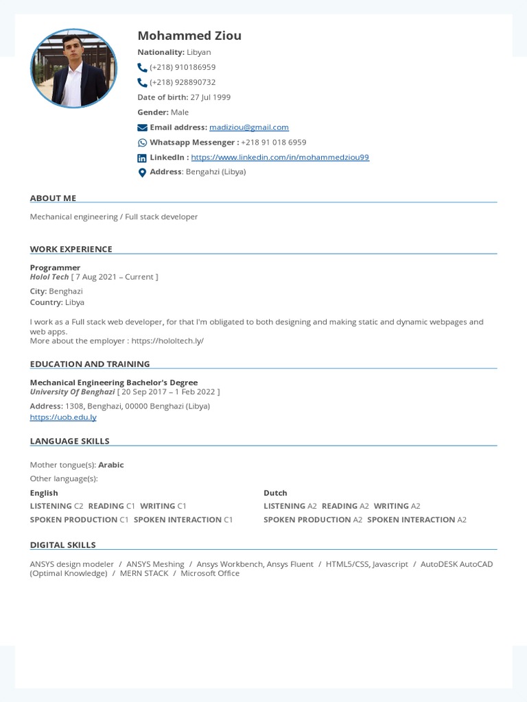 Mohammed Ziou: About Me | PDF