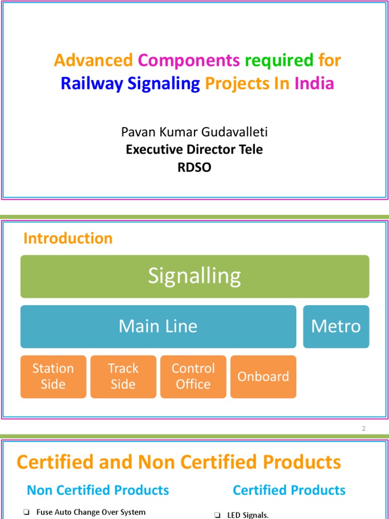 Advanced Technologies For Signalling Projects | PDF | Equipment ...