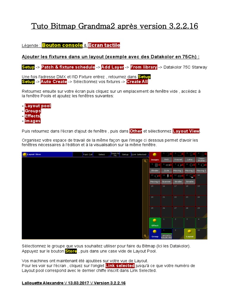 Bitmap Tuto GrandMA 2 | PDF | Mise en page | Informatique