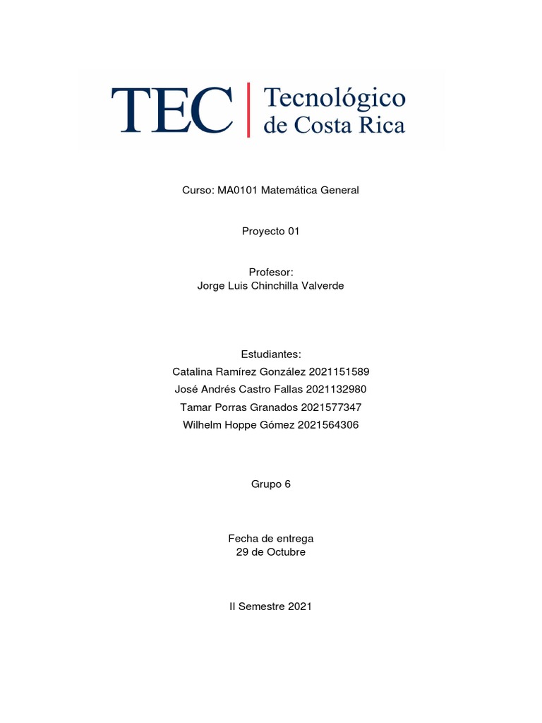 Proyecto Mate General | PDF