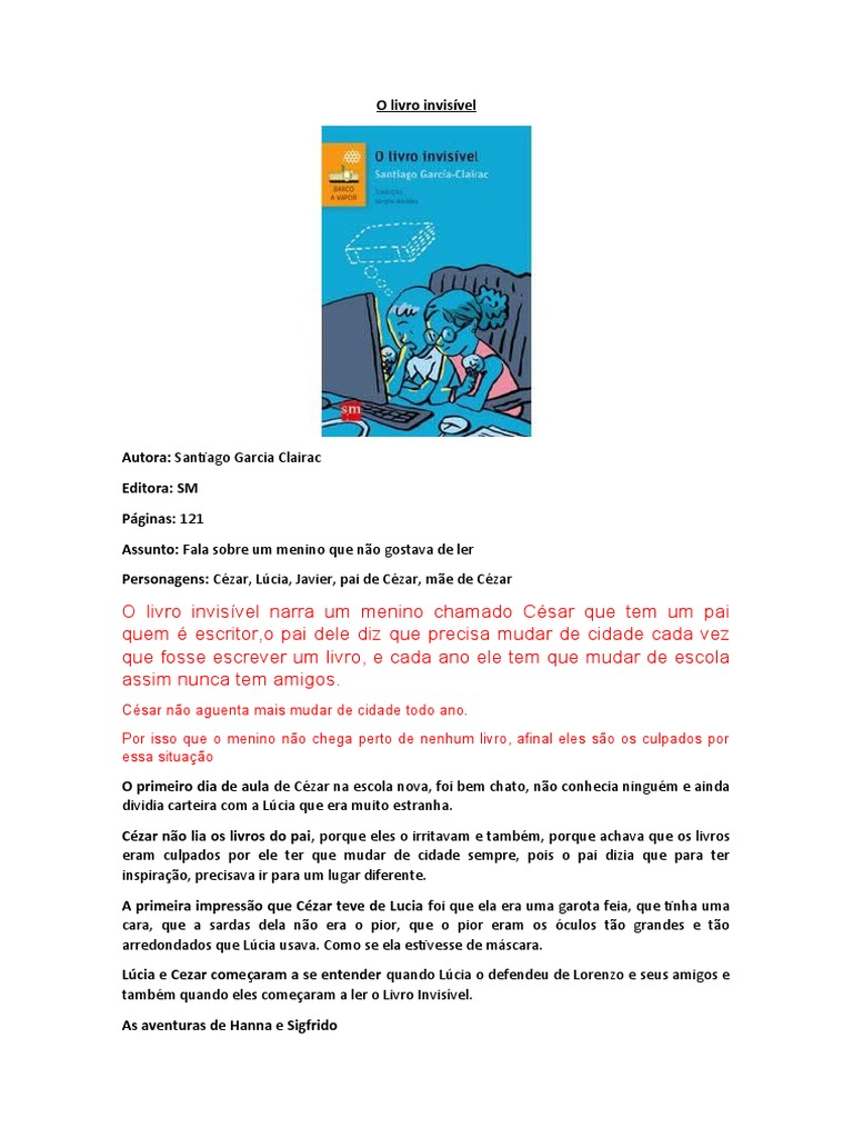 O Livro Invisível 1 | PDF | Livros