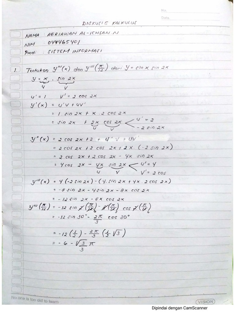 Diskusi 5 Kalkulus | PDF