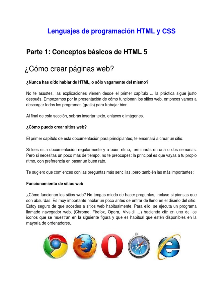 Introduccion HTML | PDF | HTML | explorador de Internet