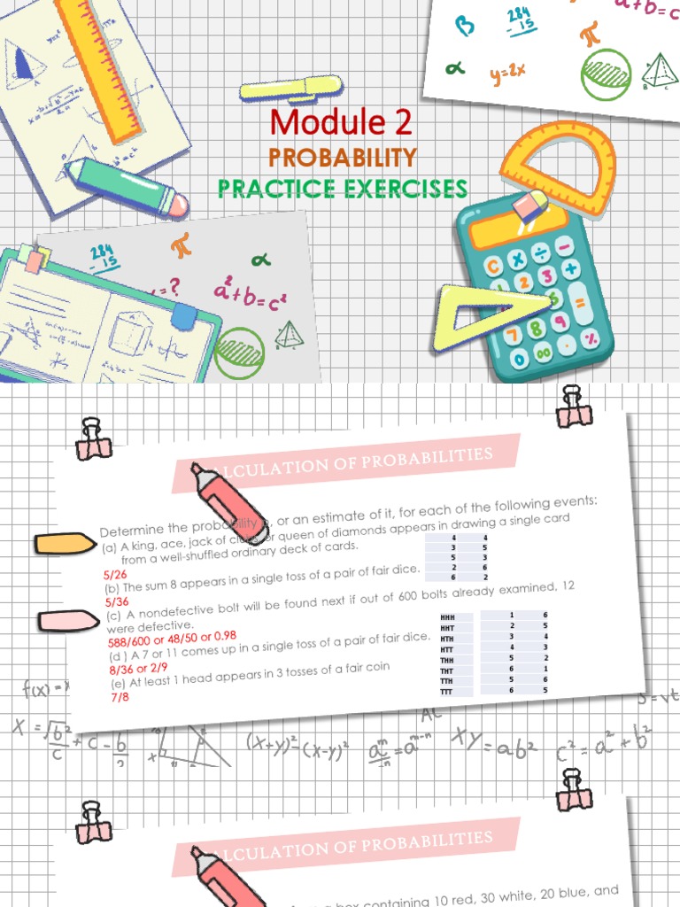 MATH 4 Module 2 Practice Exercise | PDF | Wellness