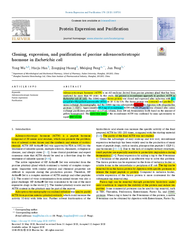 Article 4 (Recovered) | PDF | Protein Purification | Chromatography