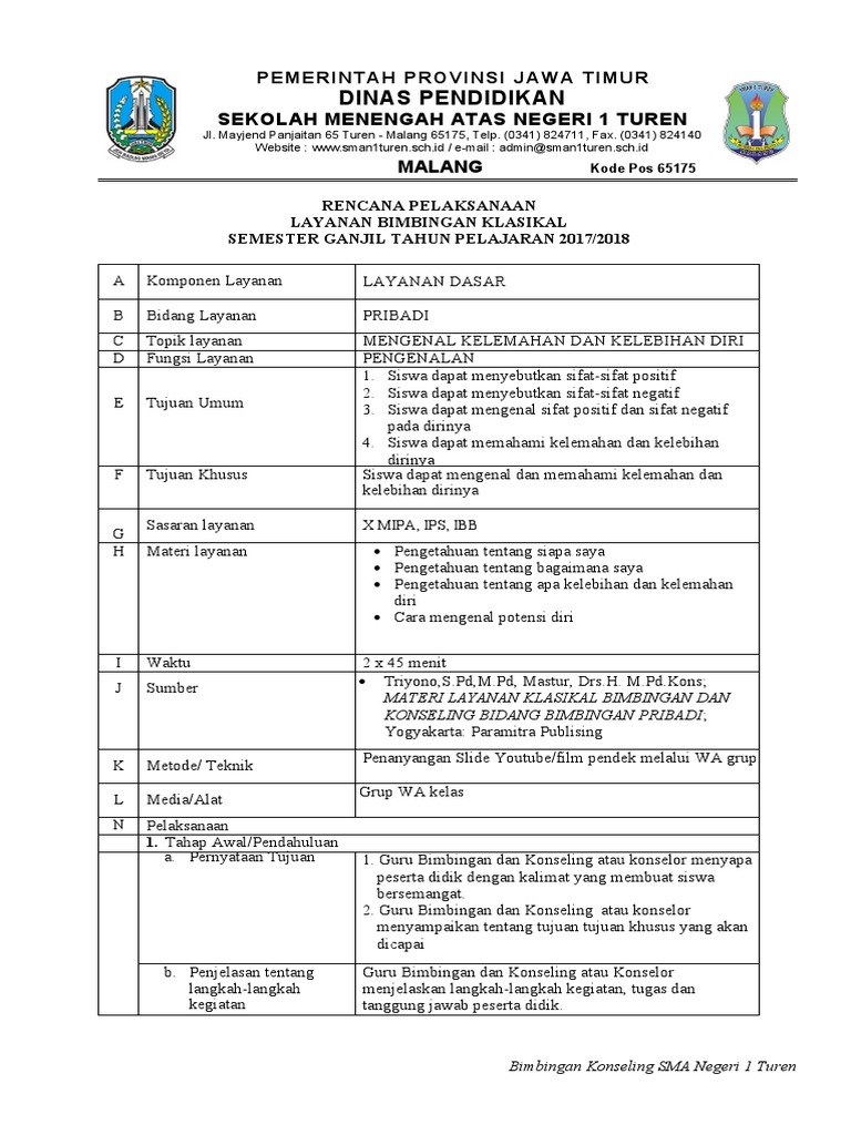 RPL Bimbingan Klasikal | PDF