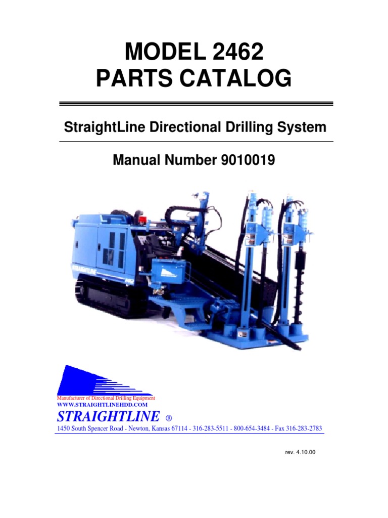 (Manual) StraightLine HDD 2462 Parts Manual | PDF | Screw | Pump