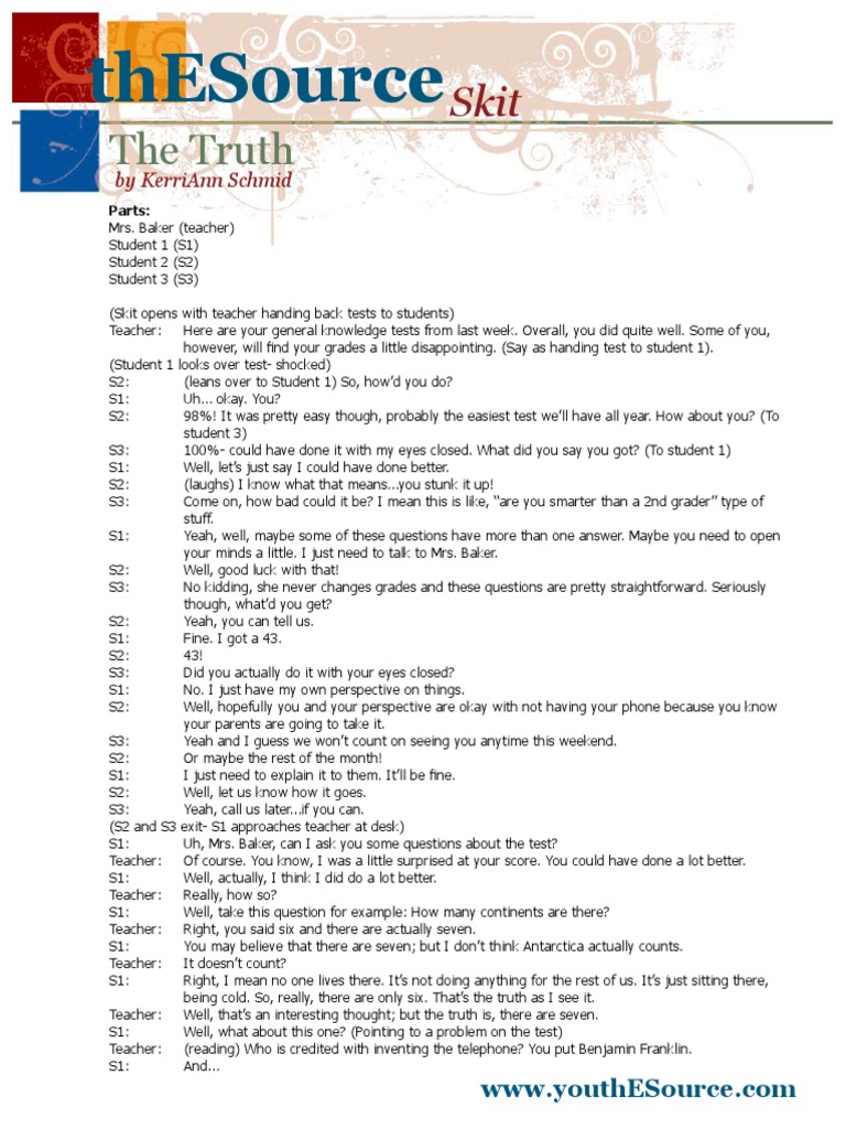 The Truth is the Truth: A Student Questions Objective Facts on a ...