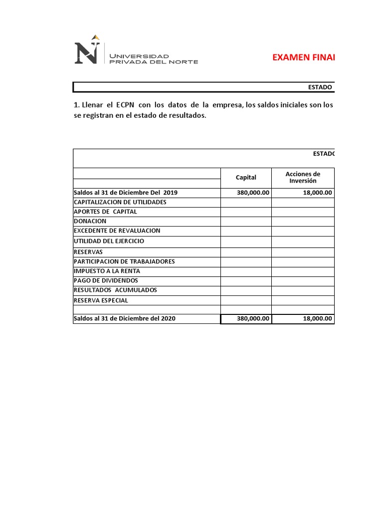 Examen Final Conta | PDF | Dividendo | Compartir (Finanzas)