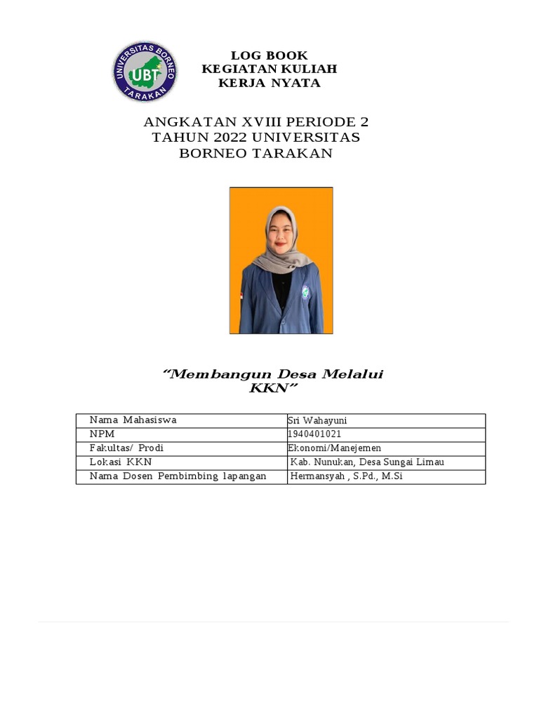 Sri Whayuni - Log Book KKN 2022 (PDF - Io) | PDF