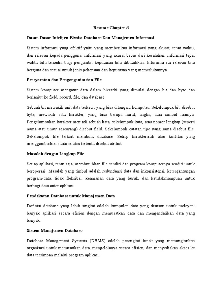 Dasar-Dasar Manajemen Database dan Data | PDF | Bisnis | Komputer