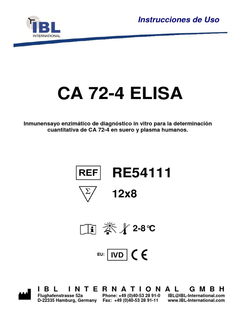 Uso y Valores del CA 72-4 ELISA | PDF | Elisa | Especialidades Medicas