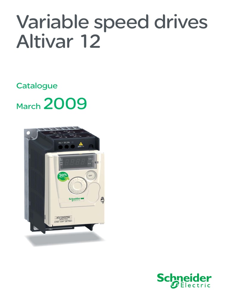 Atv12h075m2 Schneider Variable Speed Drive | PDF | Electric Motor ...