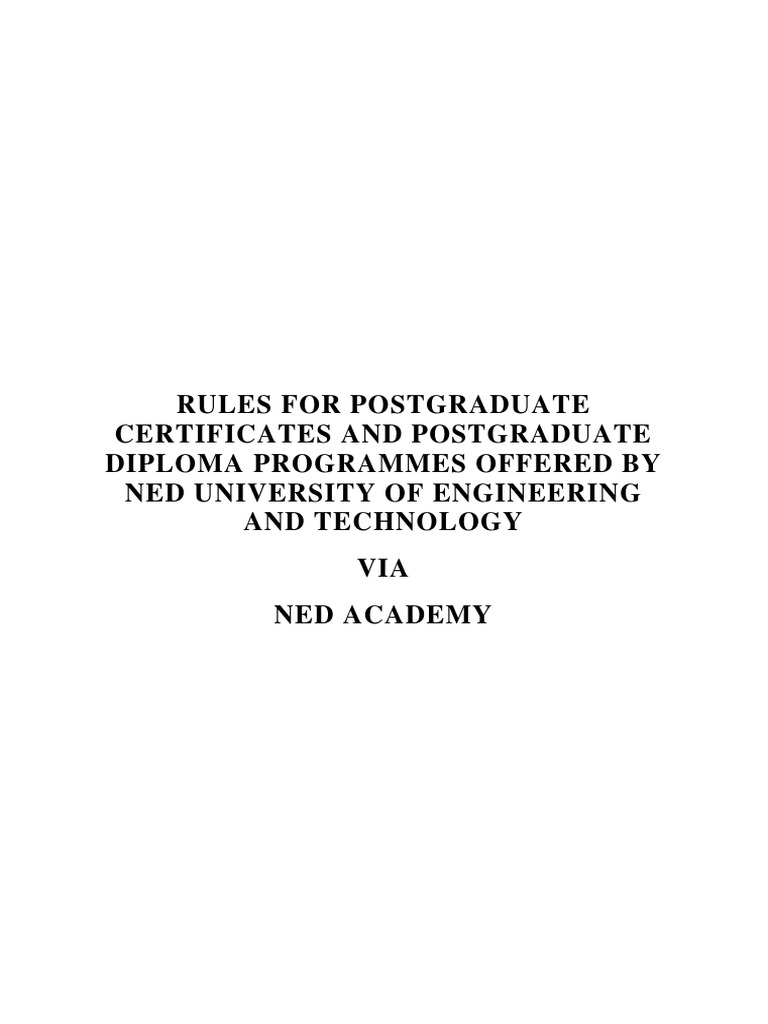 PGC and PGD Rules | PDF | Course Credit | Postgraduate Education