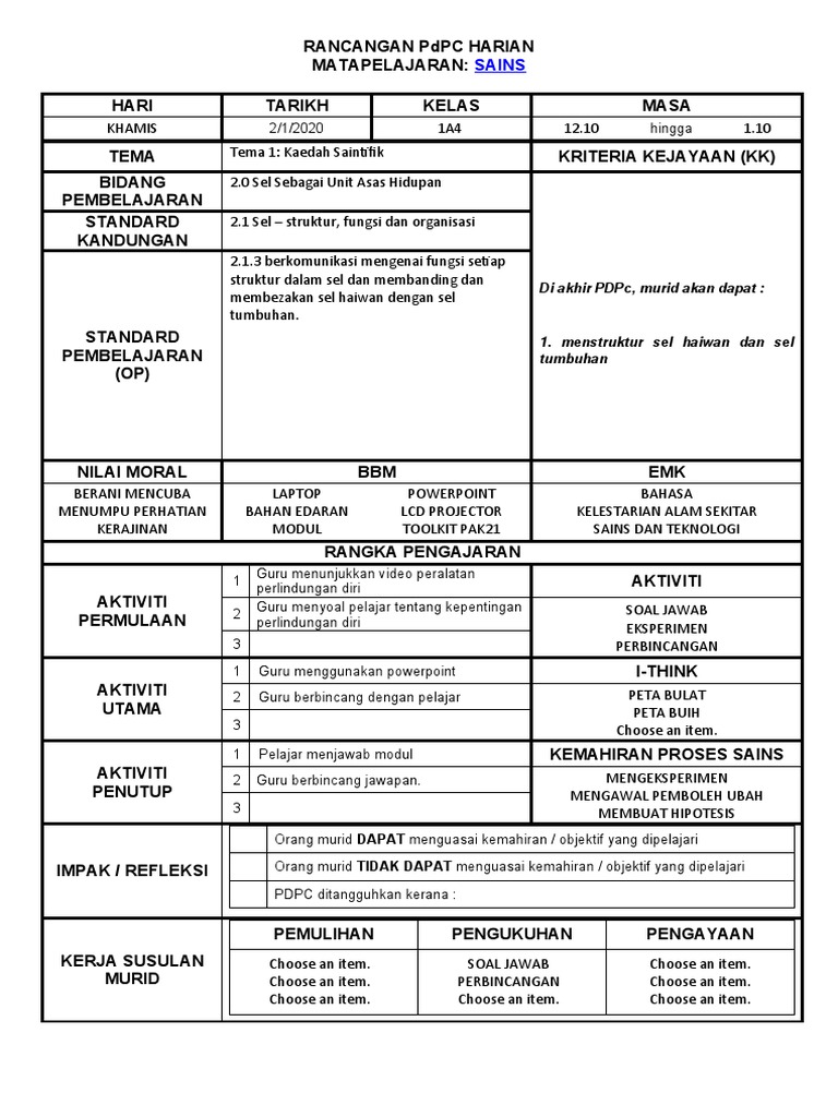 Erph Sains KSSM Ting1 | PDF