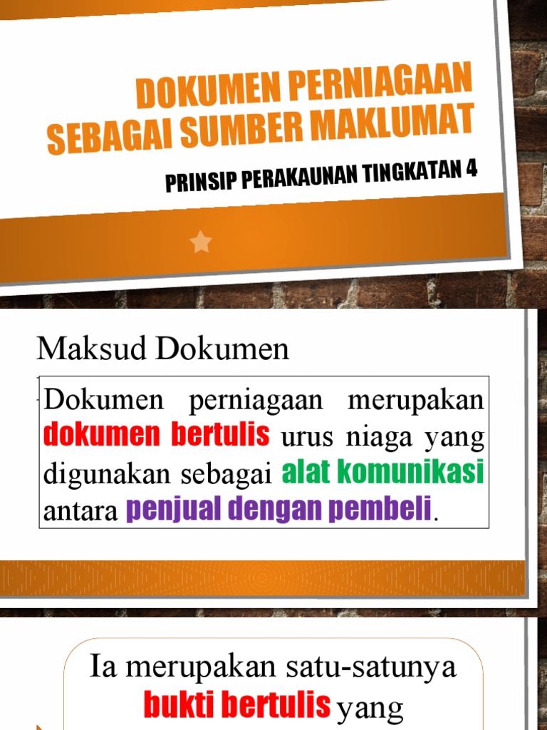 1 Dokumen Perniagaan Sebagai Sumber Maklumat | PDF