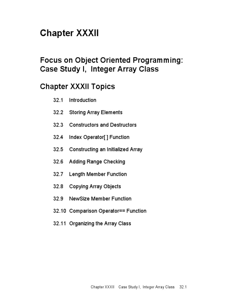 Chapter XXXII | PDF | Array Data Structure | Programming