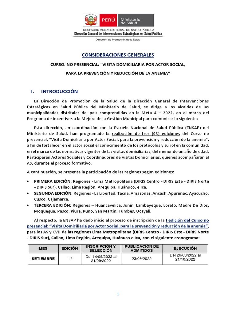 Consideraciones Generales | PDF