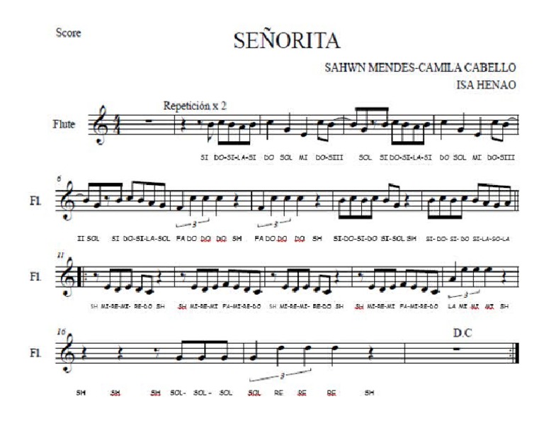 Senorita-Partitura Word | PDF