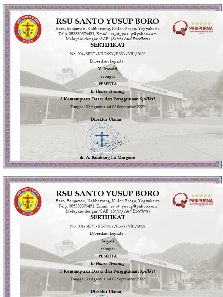 Sertifikat Pelatihan 3 Kemampuan Dasar Dan Penggunaan Spilkit | PDF