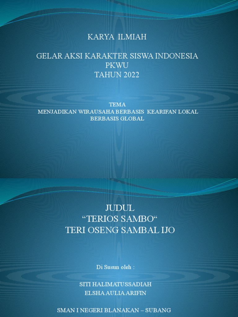 Karya Ilmiah Pkwu Sma N I Blanakan | PDF | Memasak, Makanan, & Anggur