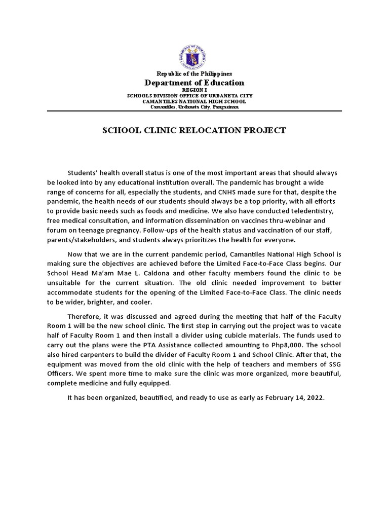 Clinic Project Proposal | PDF | Public Services | Social Programs