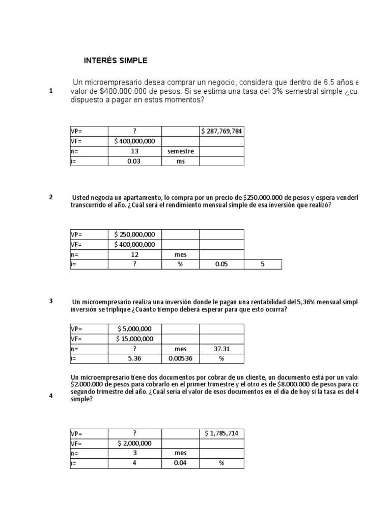 Taller Interes Simple GA2 - ATA 7-EV01 | PDF