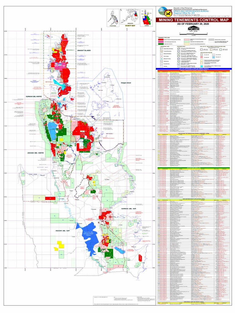 Caraga Tenement Map - February 2020 | PDF