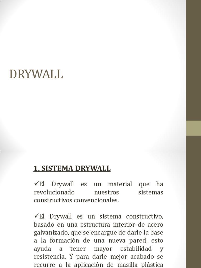 DRYWALL | PDF | Tornillo | Materiales de construcción