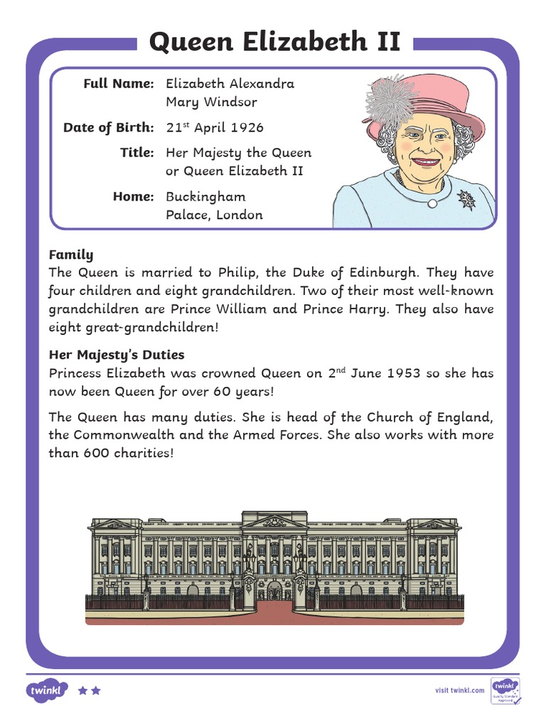 Queen Elizabeth Reading Comprehension | Download Free PDF | Elizabeth ...