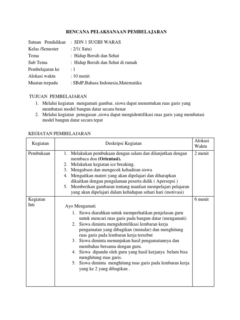 Ruas Garis Pada Bangun Datar | PDF