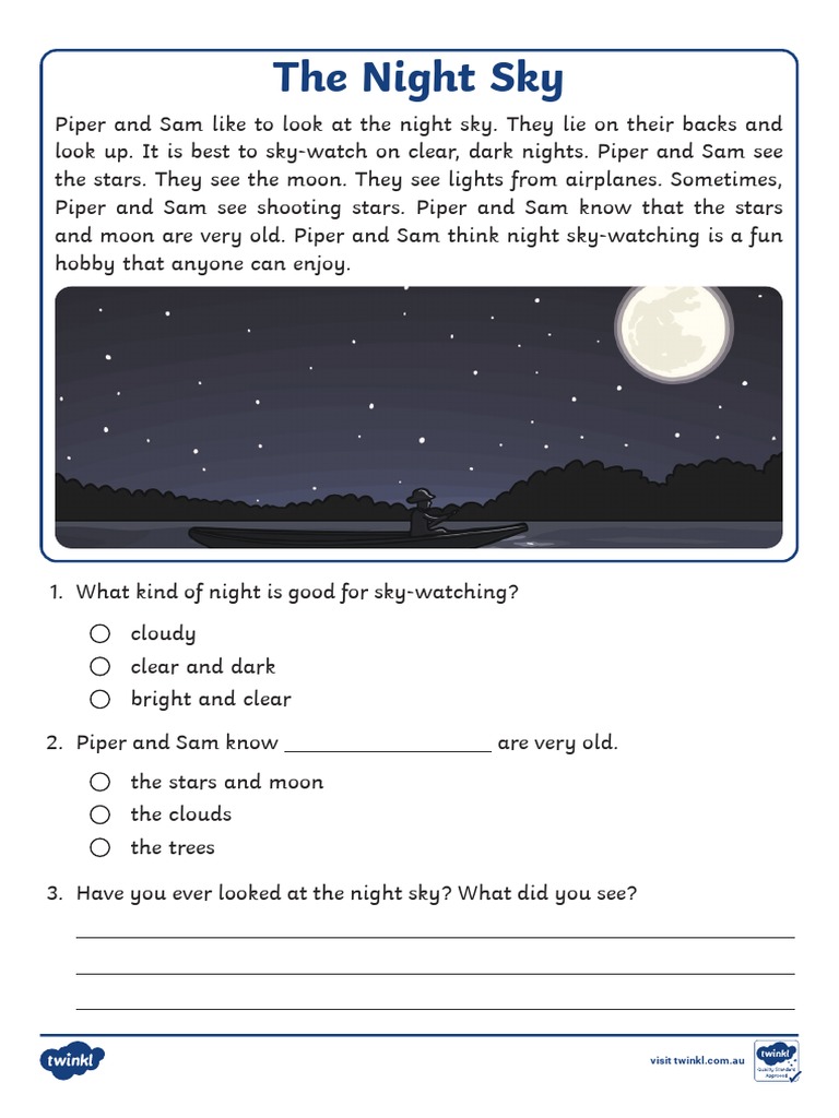 The Night Sky Pdf