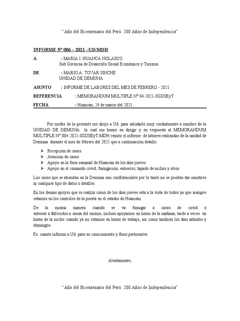 Informe - 2021 | PDF