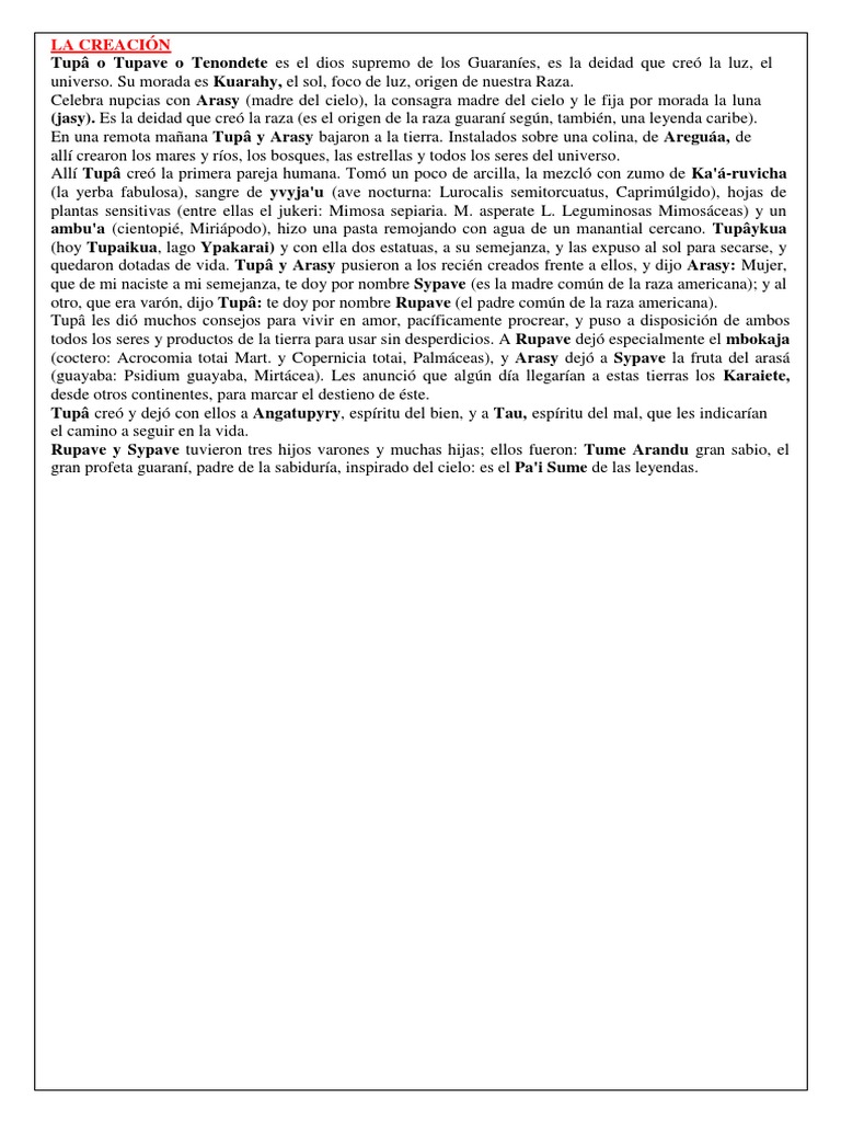 Mito Teju Jagua | PDF | Mitología | Mitología comparada