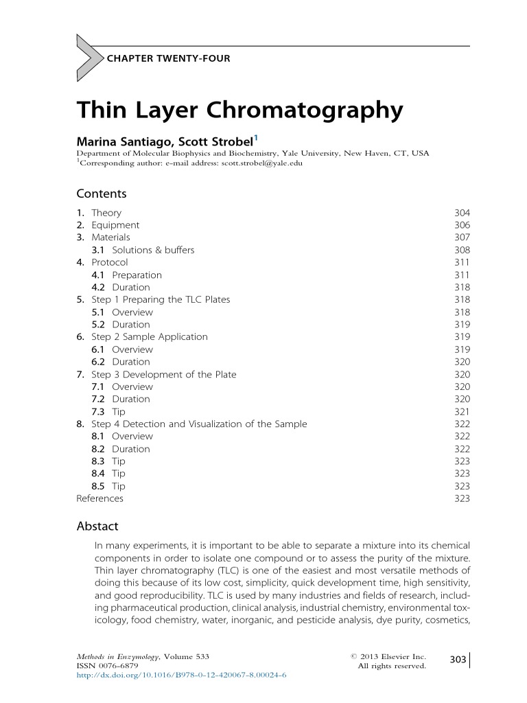 TLC 3 | PDF | Thin Layer Chromatography | High Performance Liquid ...