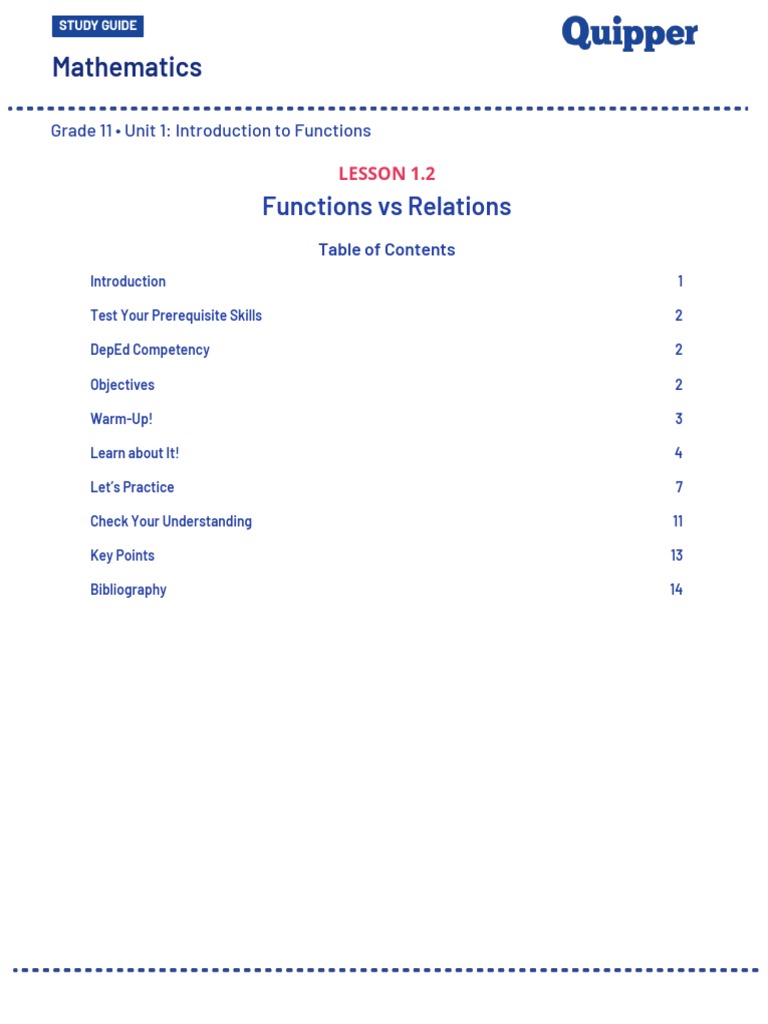 Function and Relation | PDF | Function (Mathematics) | Equations