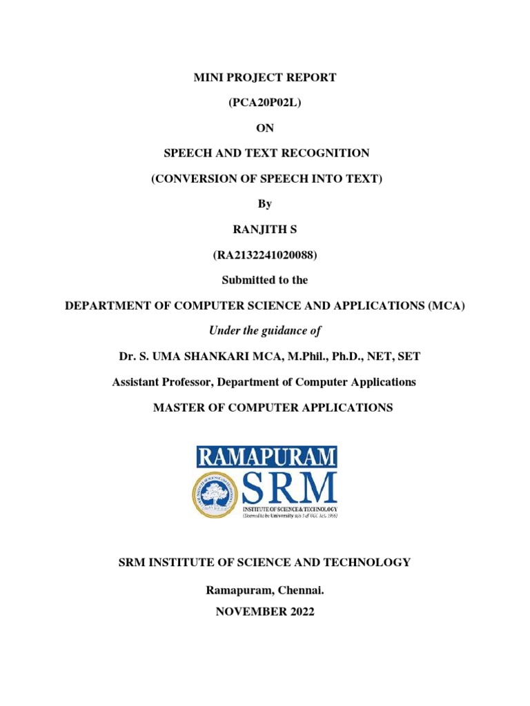 Ranjith S - Mini Project | PDF | Java (Programming Language) | Java (Software Platform)