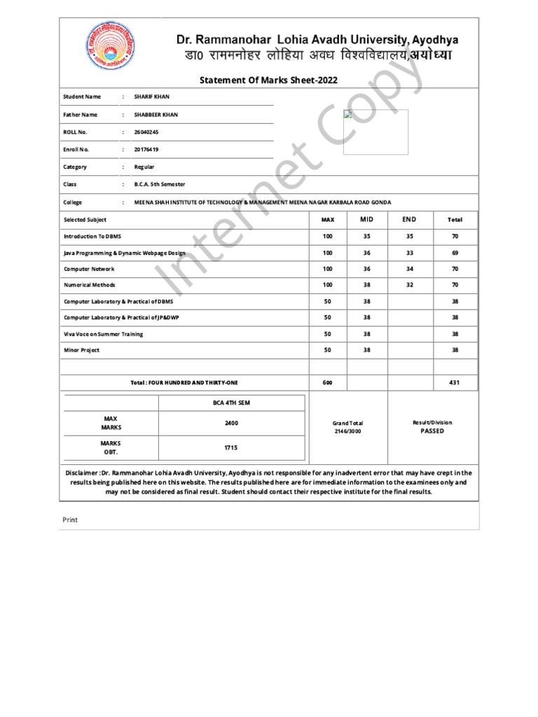 Sharif Khan 5th Sem | PDF | Computing | Computer Science