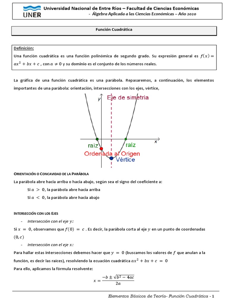 Álgebra Unidad 4 - Función Cuadrática | PDF | Ecuación cuadrática | Conceptos matemáticos