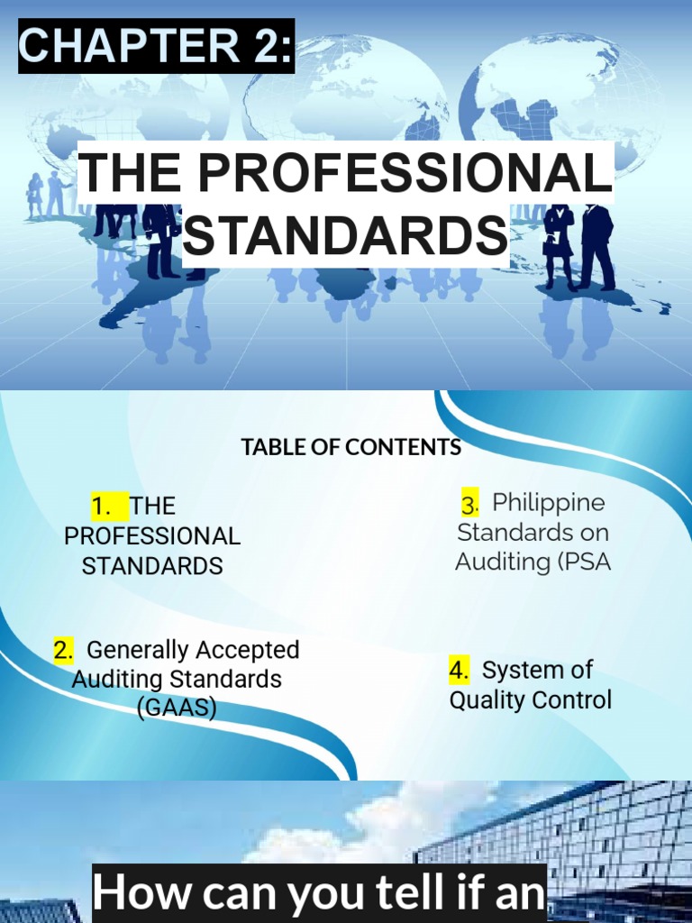 Professional Standards in Auditing | PDF | Audit | Financial Audit