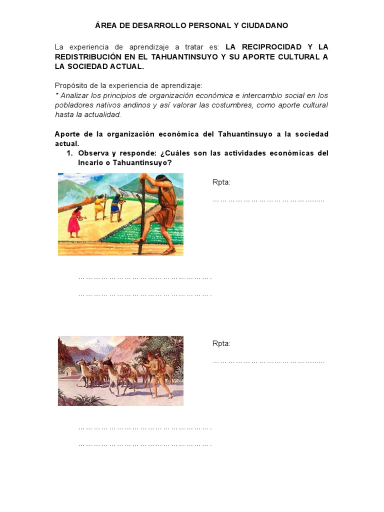3la Reciprocidad y La Redistribución en El Tahuantinsuyo y Su Aporte ... 3la Reciprocidad y La Redistribución en El Tahuantinsuyo y Su Aporte ...