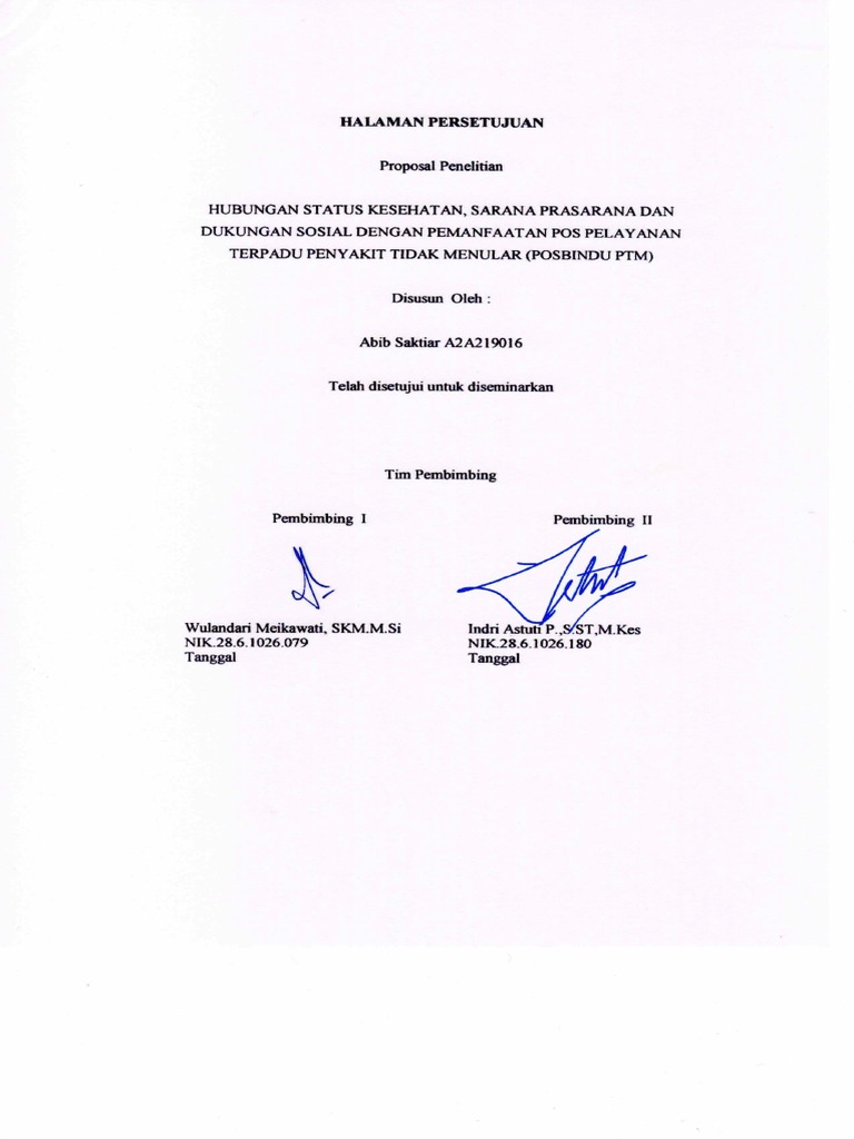 Halaman Persetujuan Skripsi | PDF