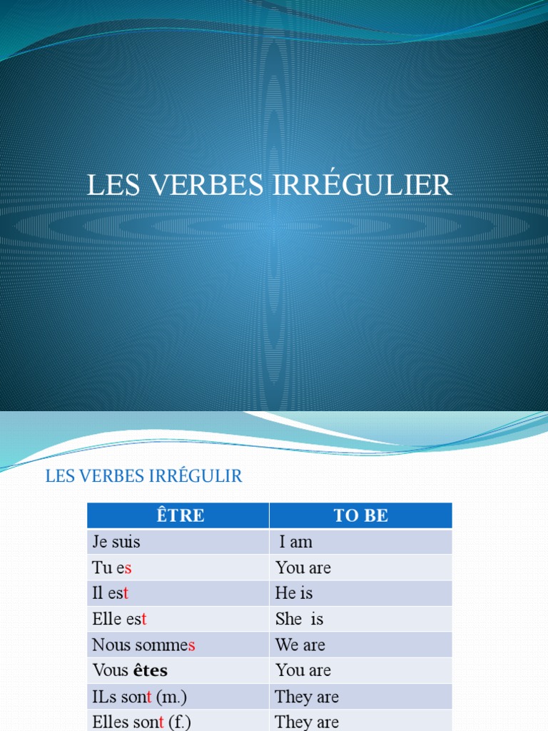 Les Verbes Irregulier en Le Presente | PDF