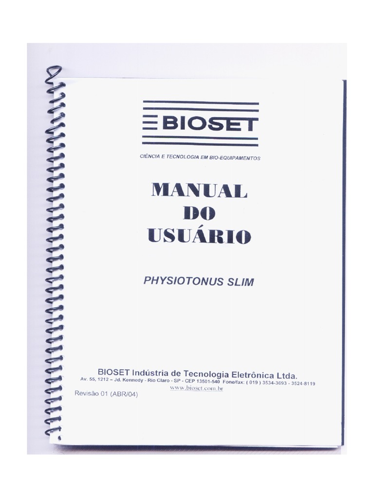 Manual Usuario Physiotonus Slim Bioset | PDF