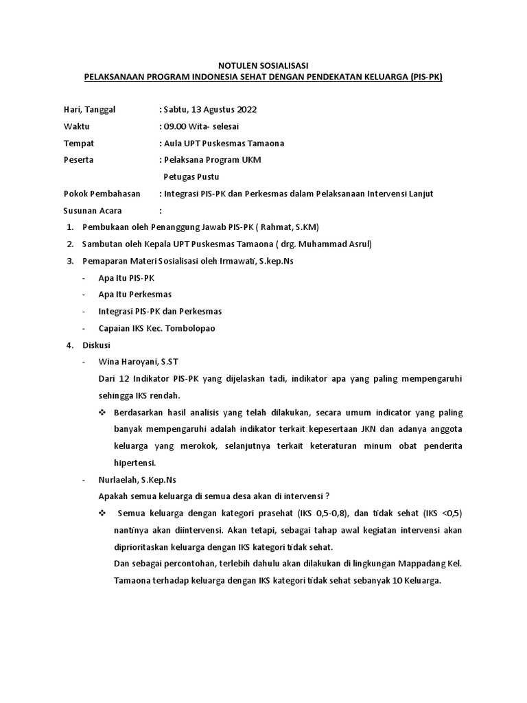 Notulen Konsultasi Mentor | PDF