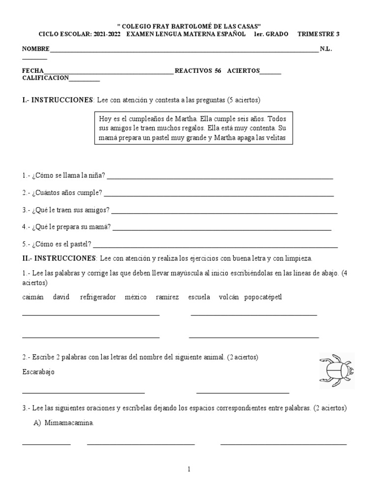 Tercer Trimestre Español | PDF | Artes del Lenguaje y Comunicación ...