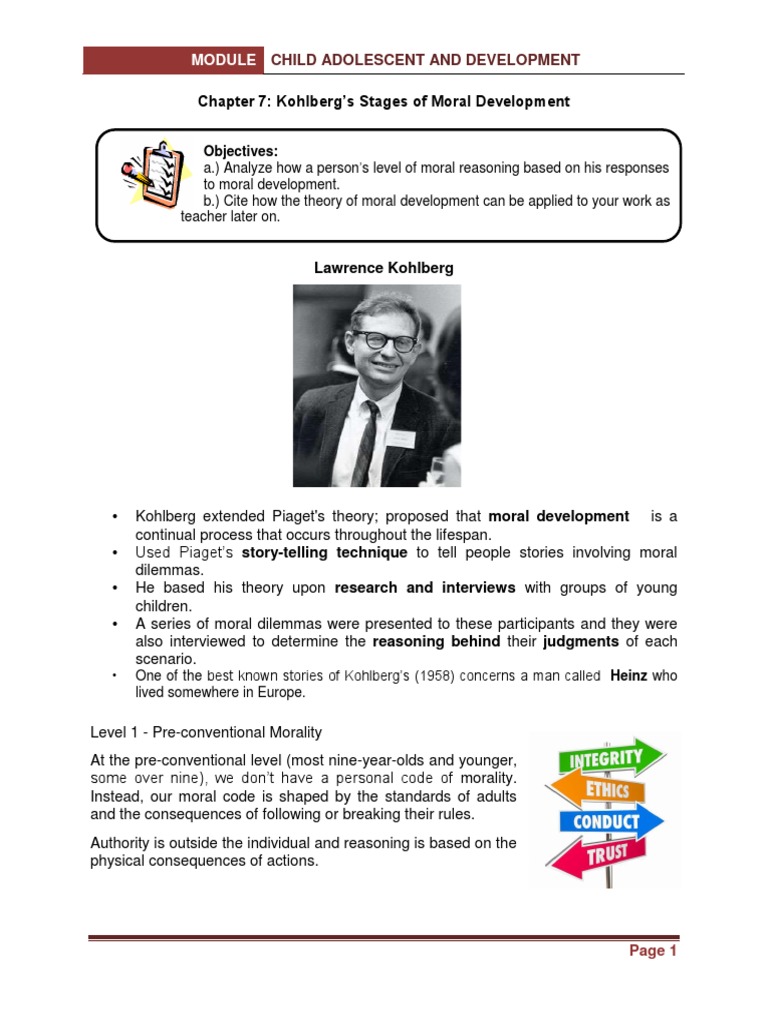 Kohlberg's Moral Development Stages | PDF | Psychological Concepts ...